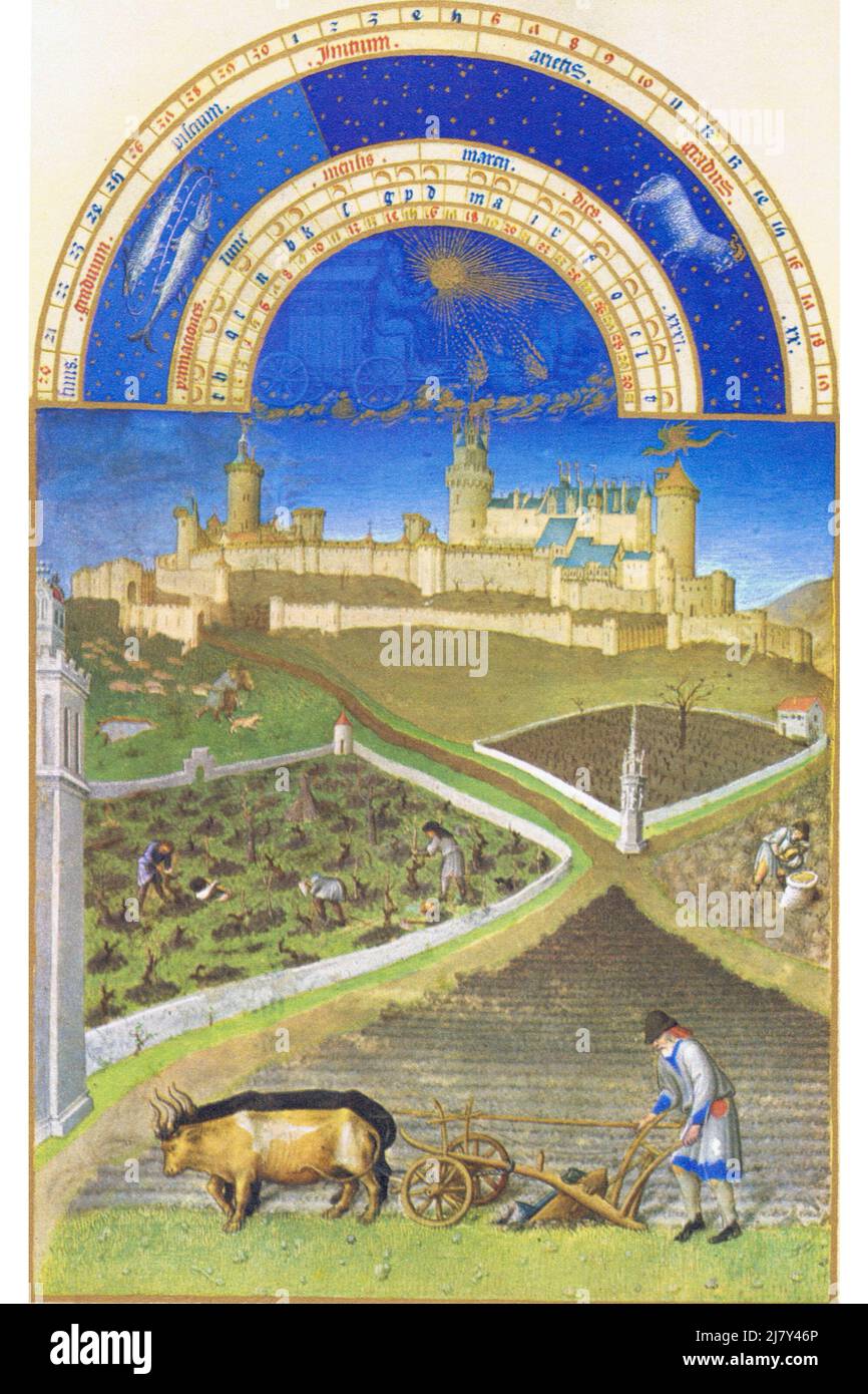 Le Tres riches heures du Duc de Berry - March Stock Photo - Alamy