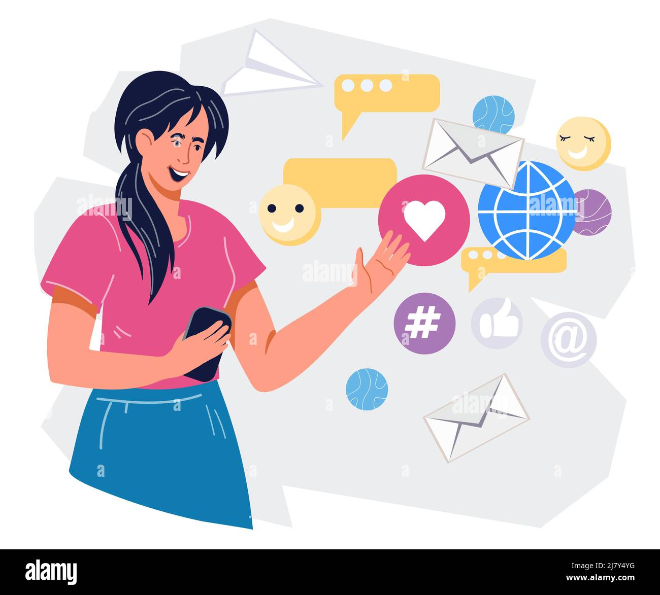 Social media management and internet marketing strategy concept. SMM ...