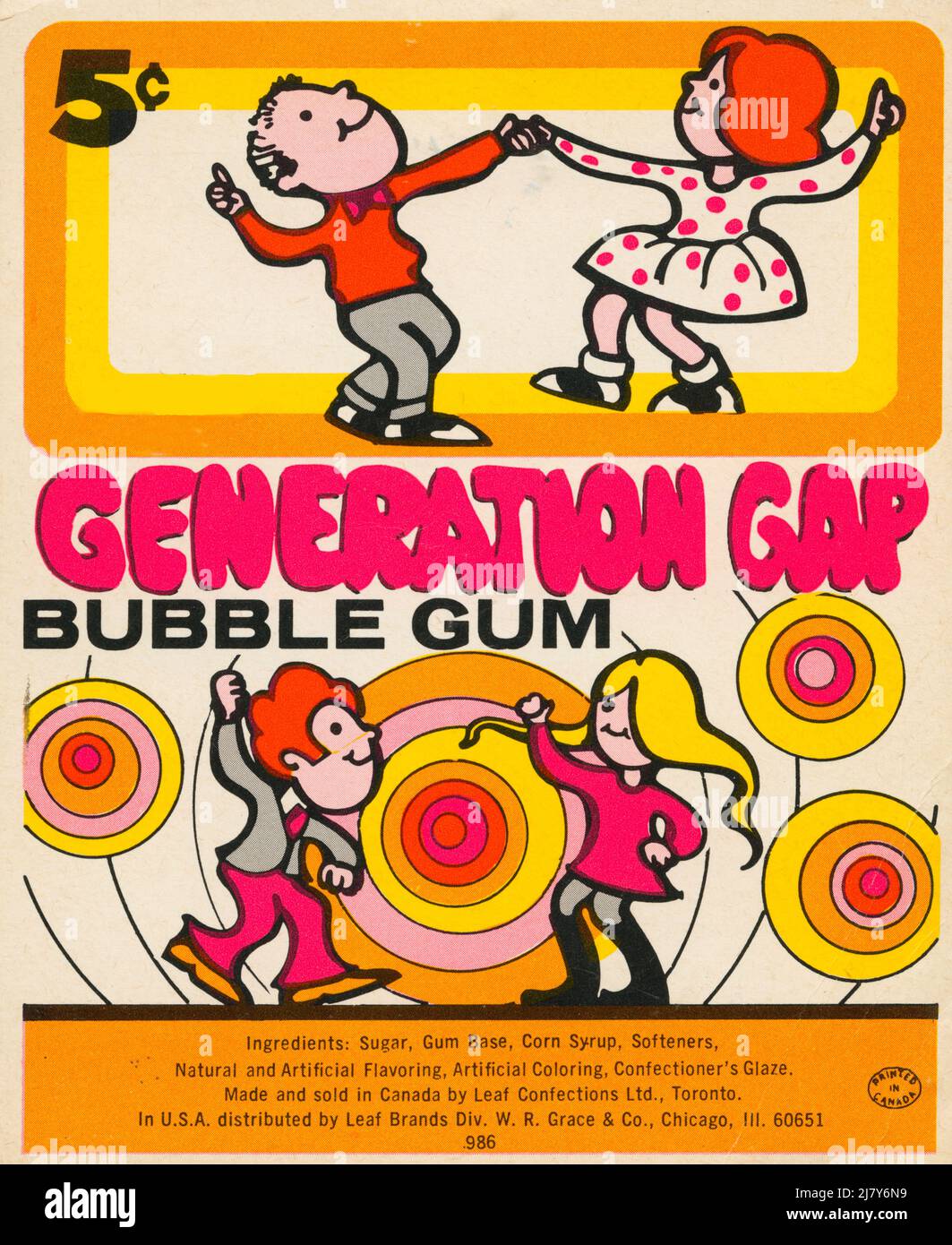 Generation Gap Bubble Gum Stock Photo - Alamy
