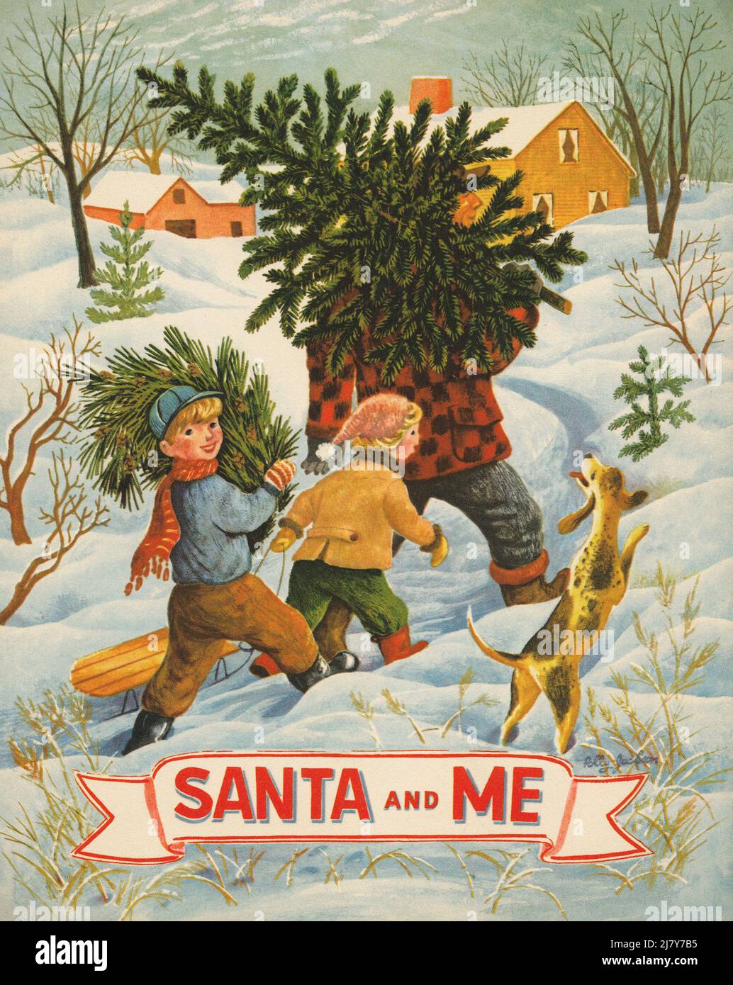 Santa and Me - New Tree Stock Photo - Alamy