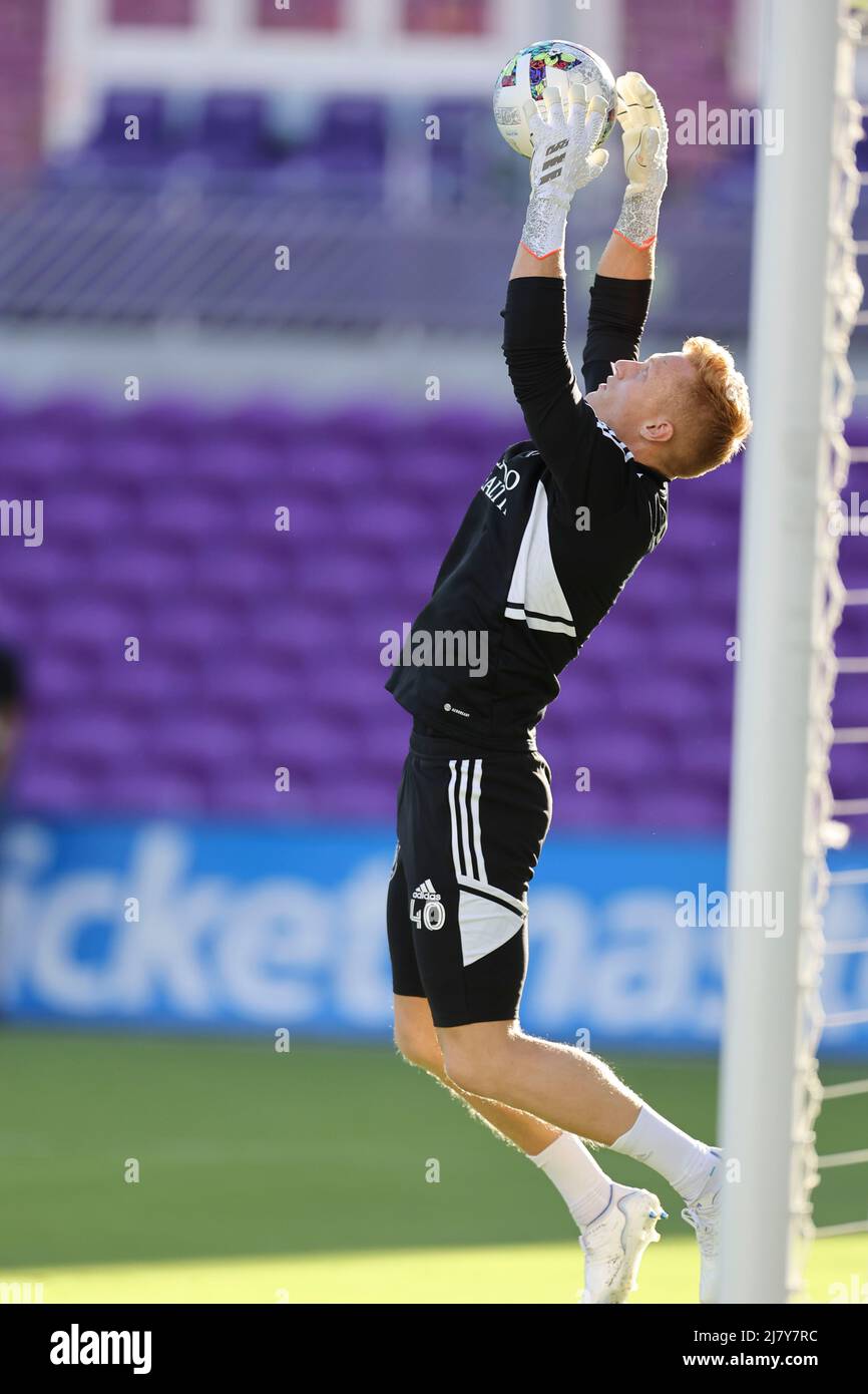 Orlando, FL: Orlando City goalkeeper Adam Grinwis (40) makes a save ...