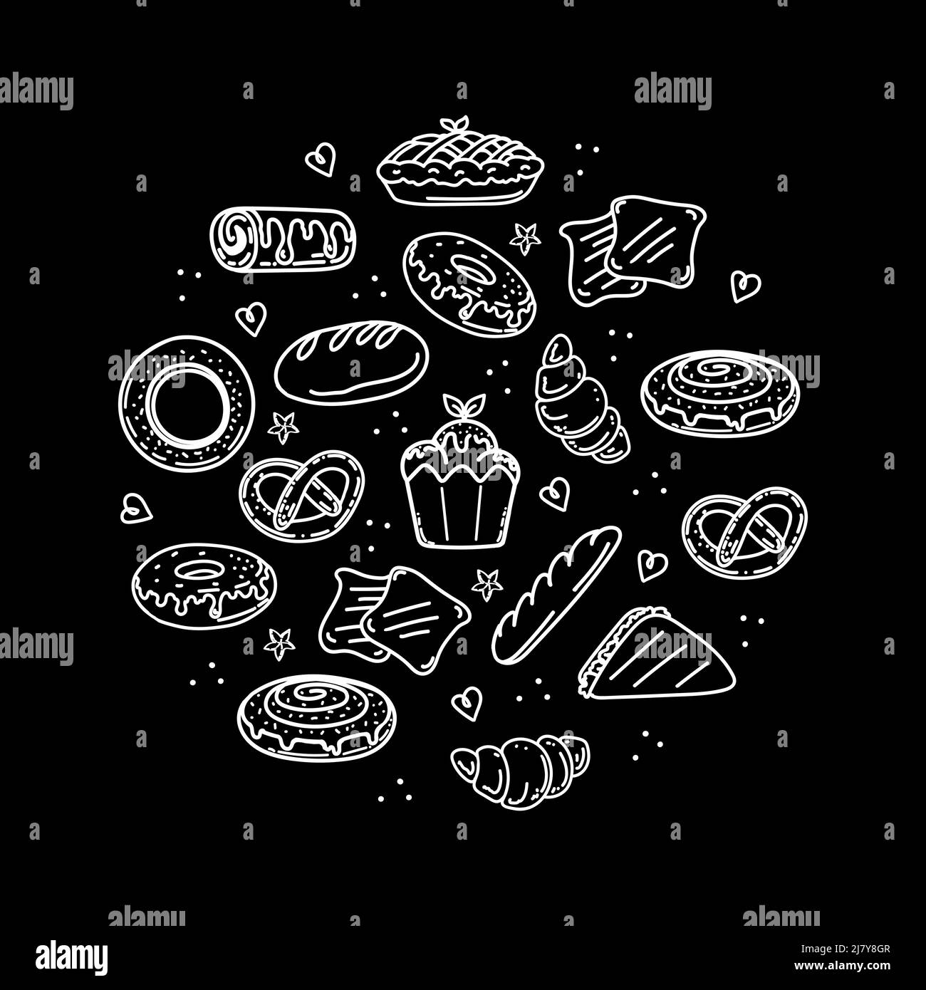 Cartoon scones Stock Vector Images - Alamy