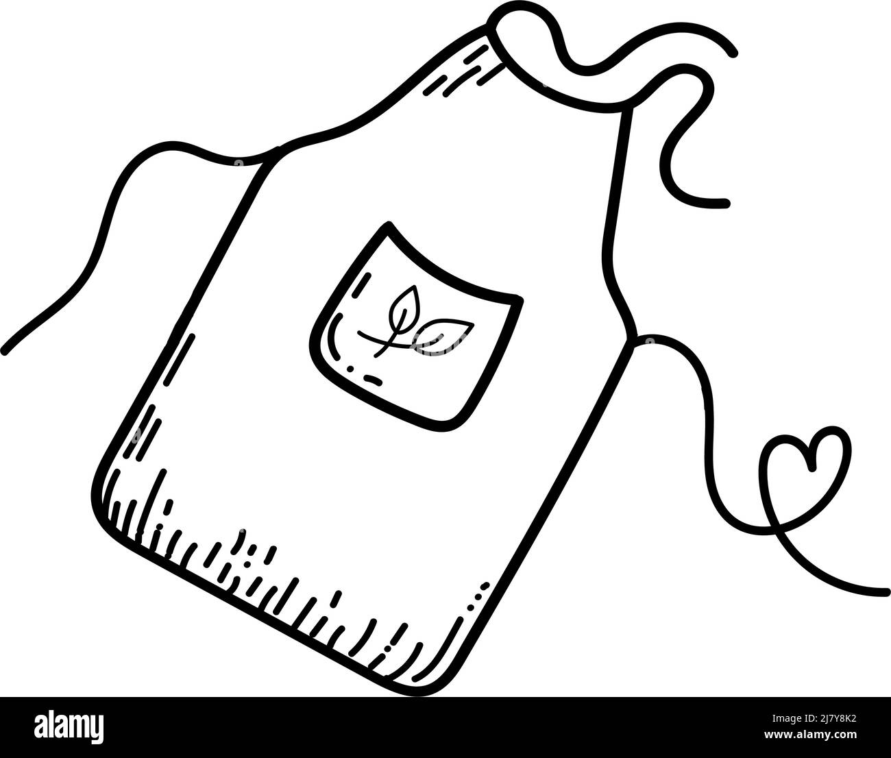 Apron, hand-drawn doodle in sketch style. Chef's clothing. Protecting ...