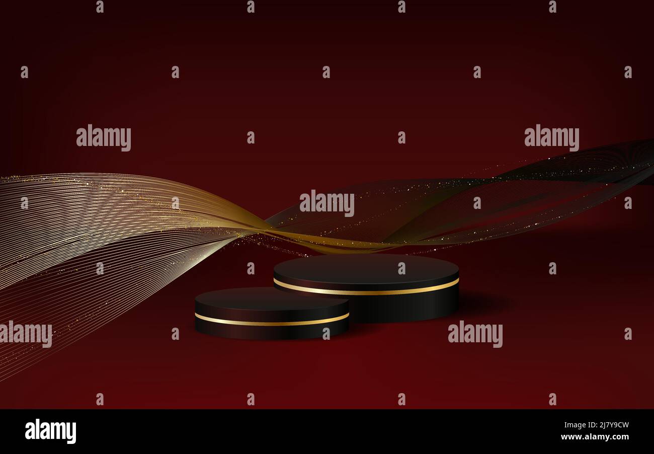 3d pink showcase golden Stock Vector Images - Alamy