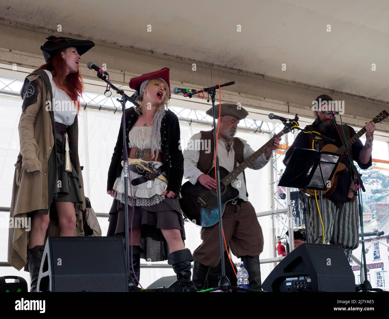 The Boarding Crew, local band from chesil bay performing at the Brixham ...