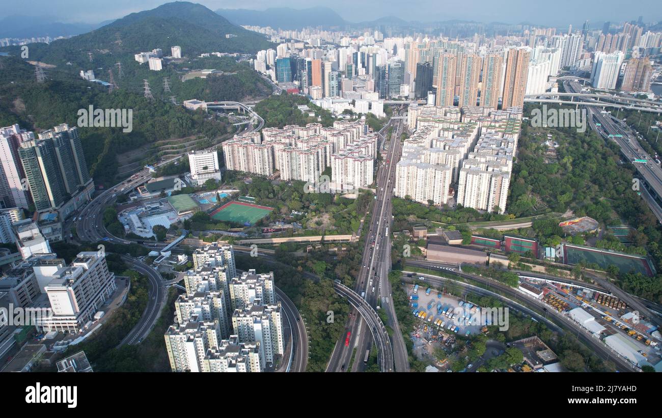 aerial view of Mei Foo estate, was the first large scale private ...