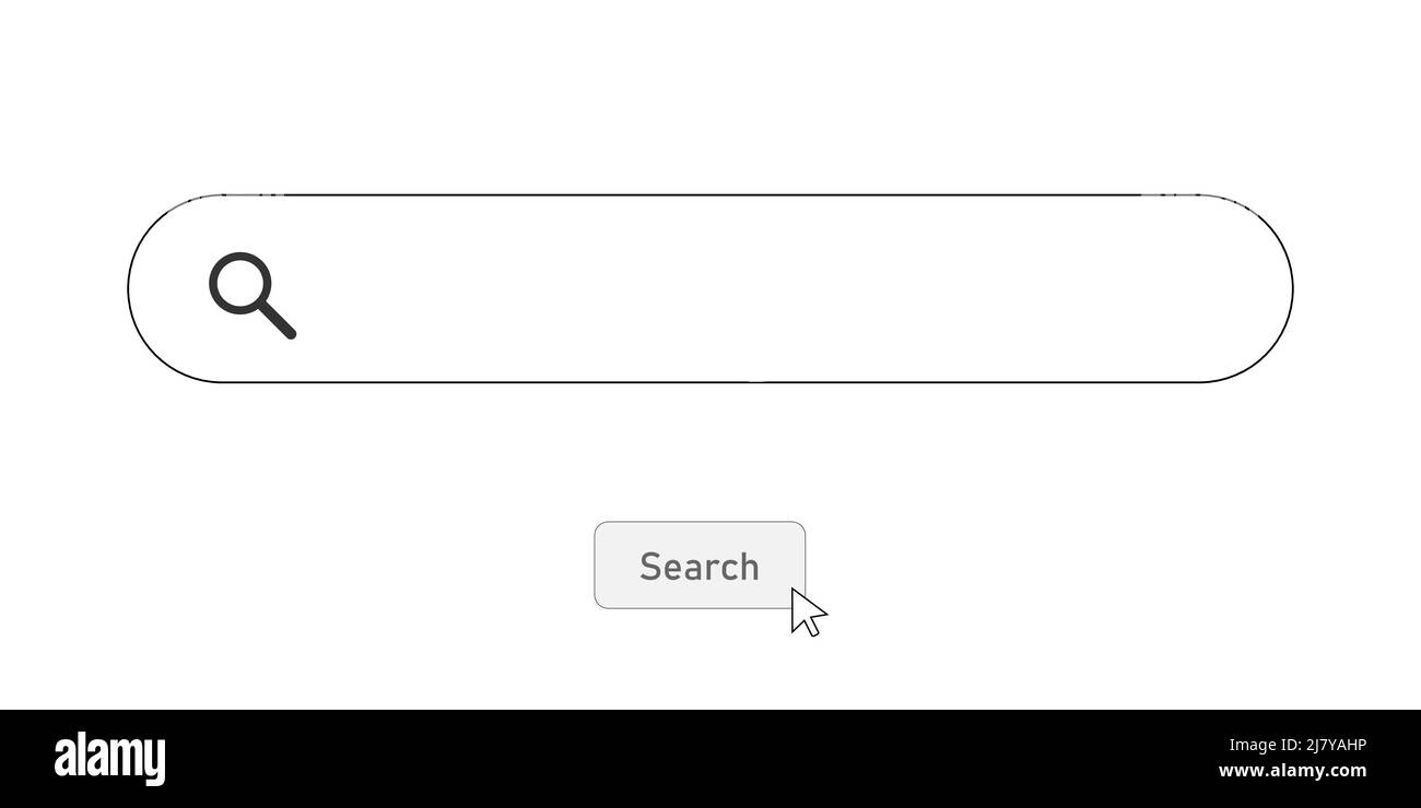 Search website. Online search box - blank search field vector Stock ...
