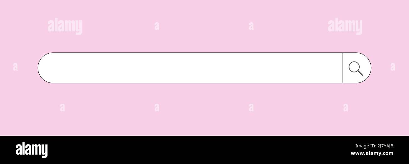 Search bar. Internet search engine website blank search field, pink ...