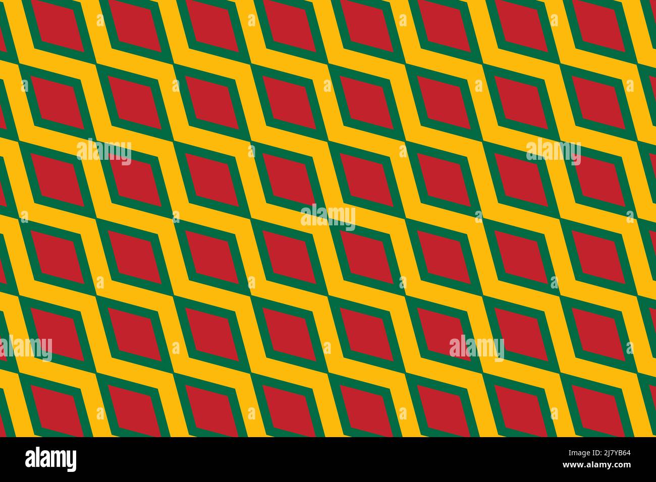 Geometric pattern in the colors of the national flag of Lithuania. The ...