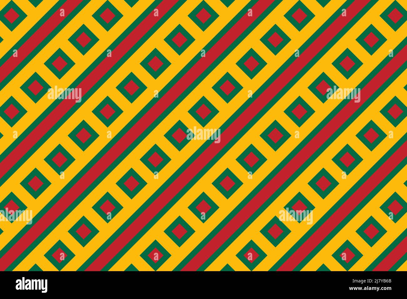 Geometric pattern in the colors of the national flag of Lithuania. The ...