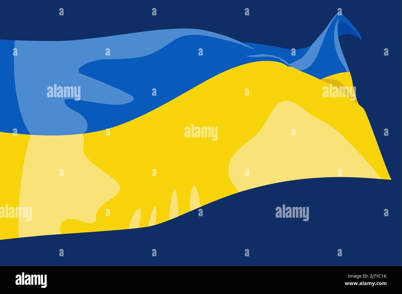 Ukrainian national blue and yellow flag vector illustration Stock ...