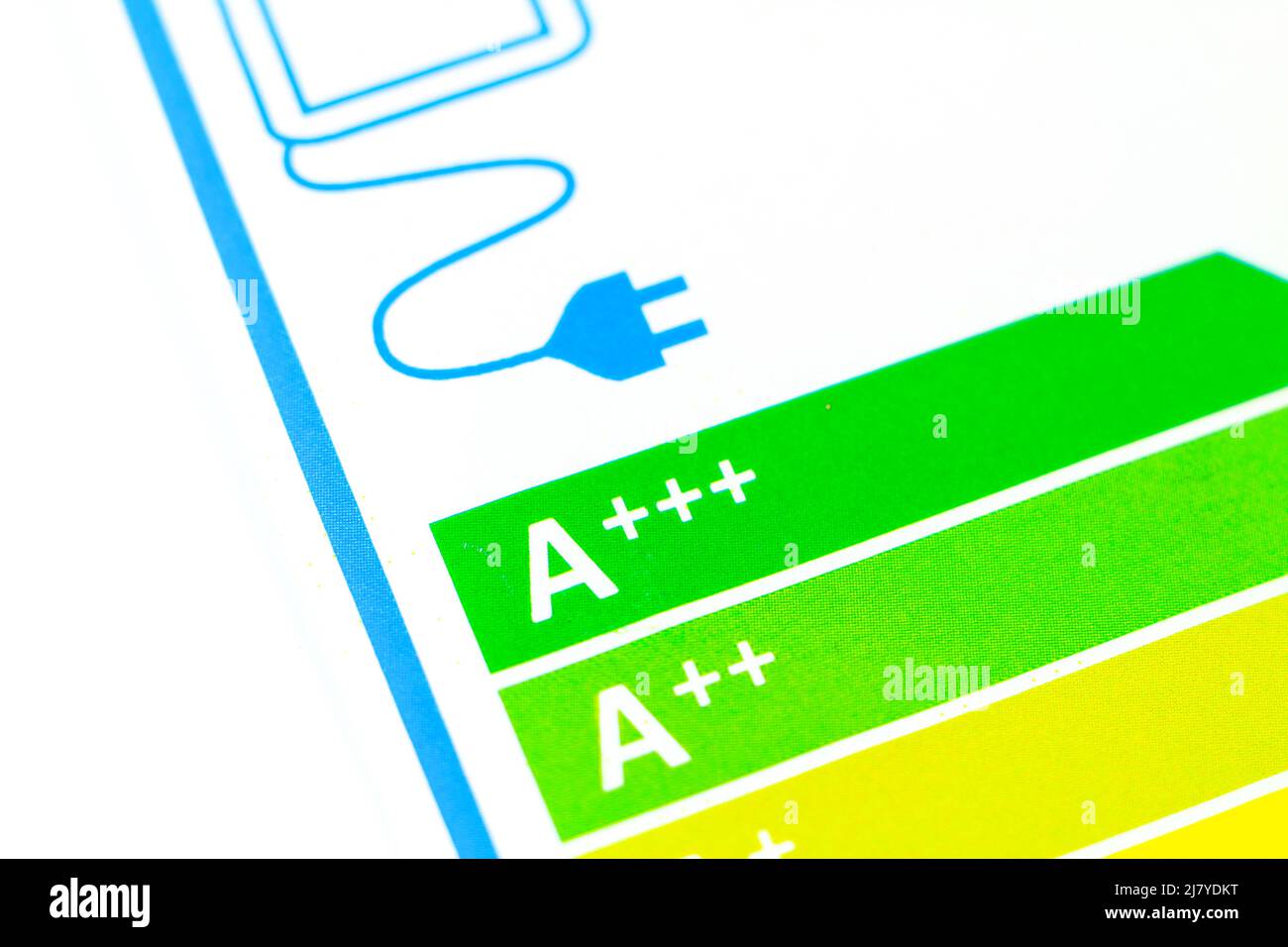 European Union Energy Label on white background. Macro picture Stock ... European Union Energy Label on white background. Macro picture Stock ...