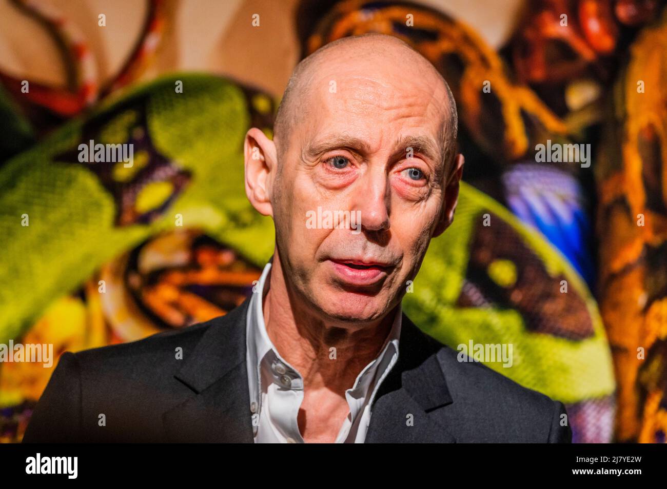 London, UK. 11th May, 2022. Nick Knight (pictured in front of Snakes ...