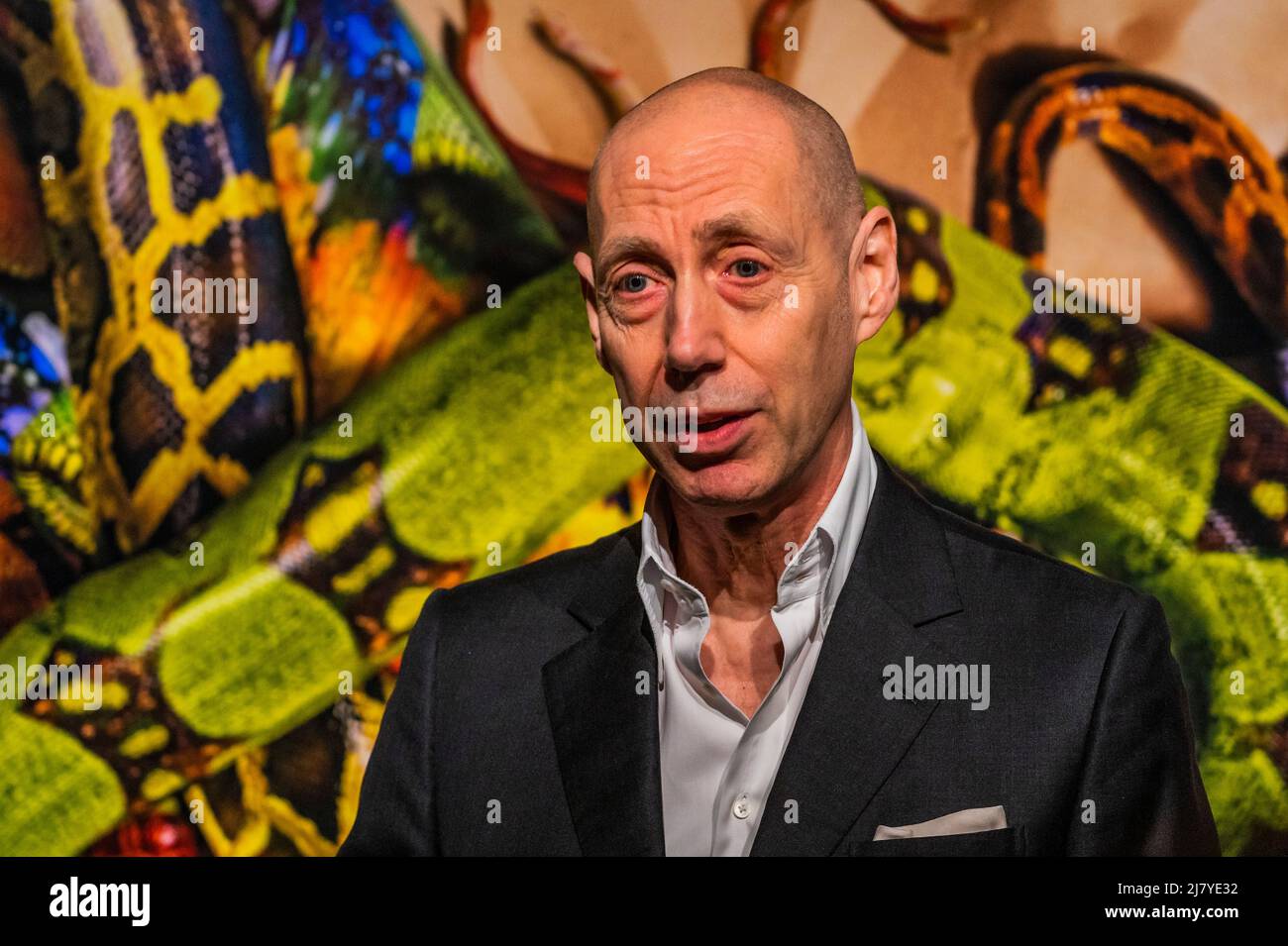London, UK. 11th May, 2022. Nick Knight (pictured in front of Snakes ...
