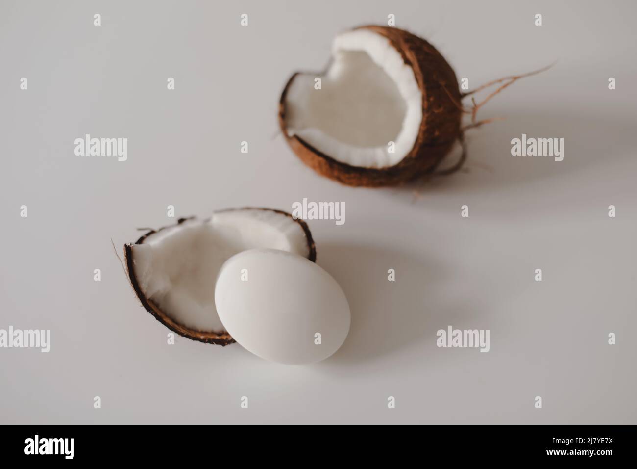 Coconut shell isolated on white background. High quality photo Stock ...