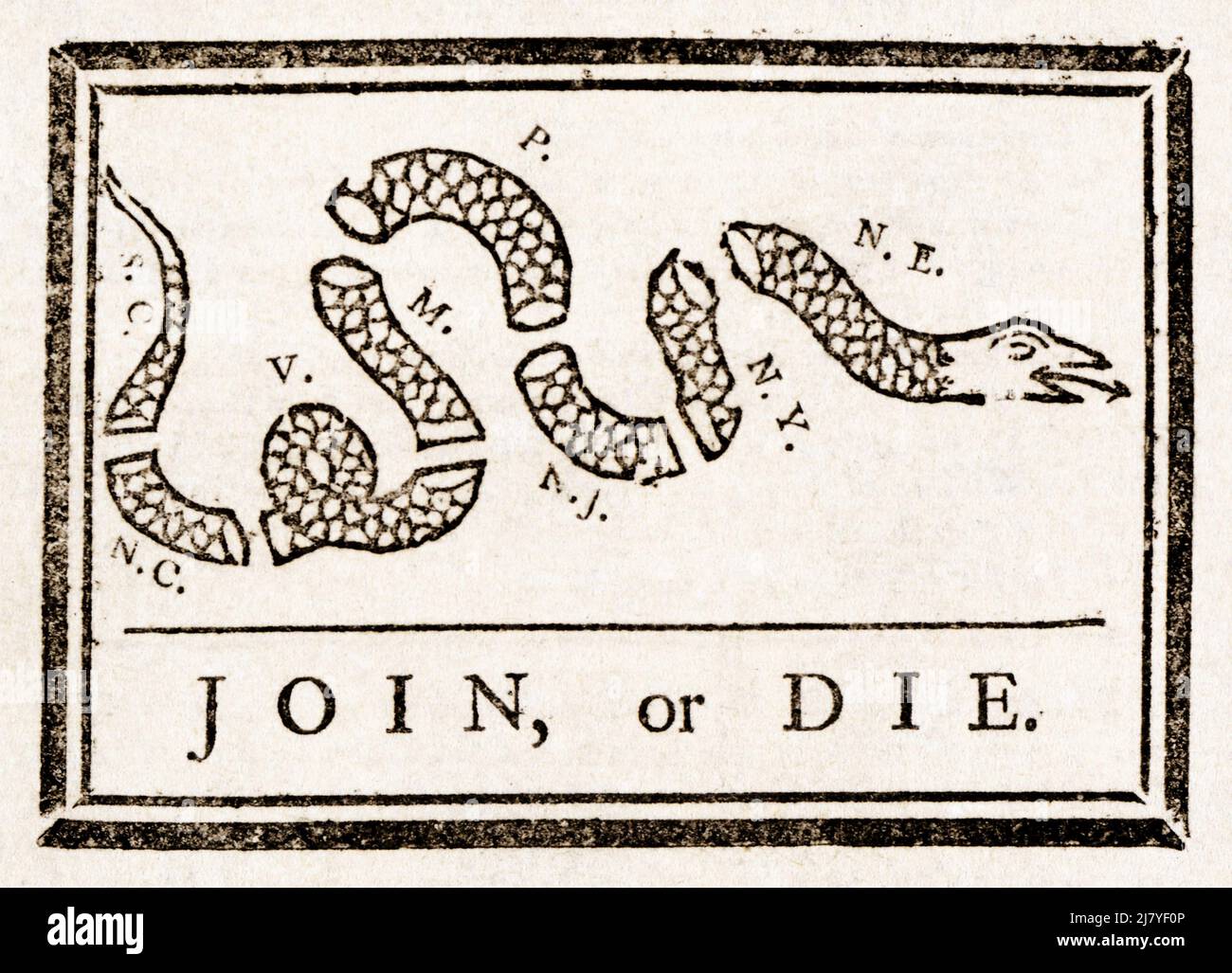 Join or Die Stock Photo - Alamy