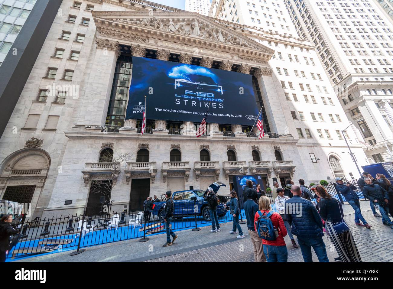 The New York Stock Exchange celebrates the launch of the all-electric ...