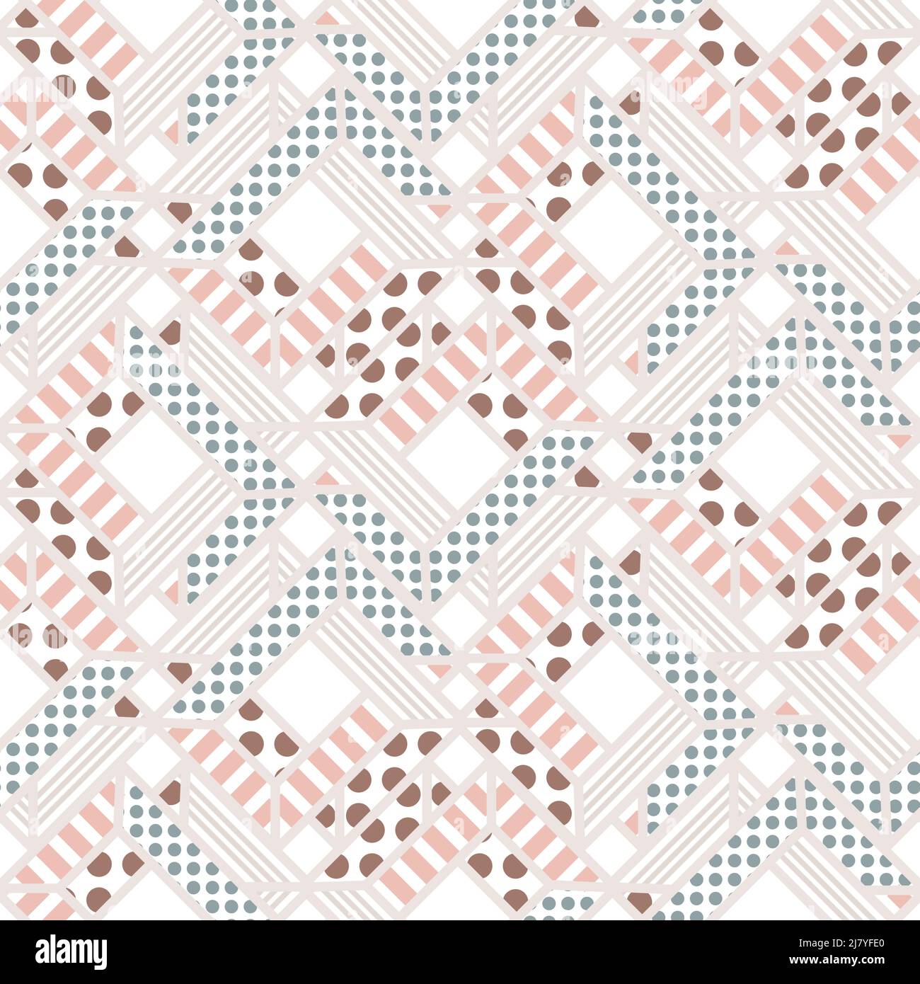 Geometric intertwined shapes seamless pattern. Abstract tileable ...