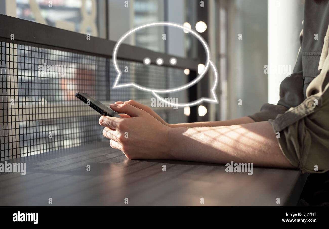 Internet data photo messages hi-res stock photography and images - Alamy