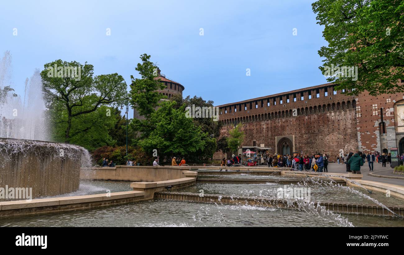 Sforzesco castle - Milano Italy Stock Photo - Alamy