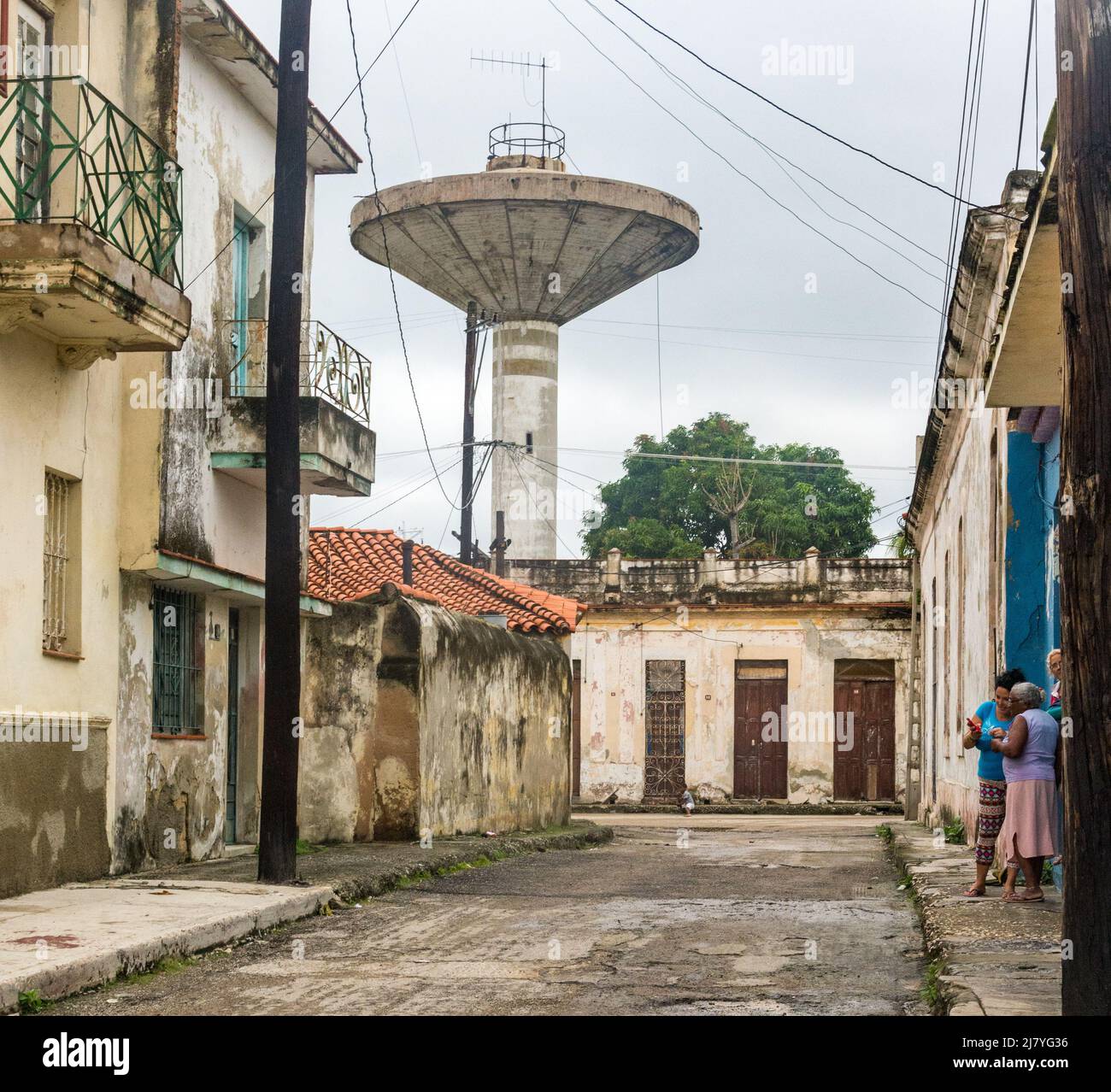 Residential street in Regla, Cuba Stock Photo - Alamy