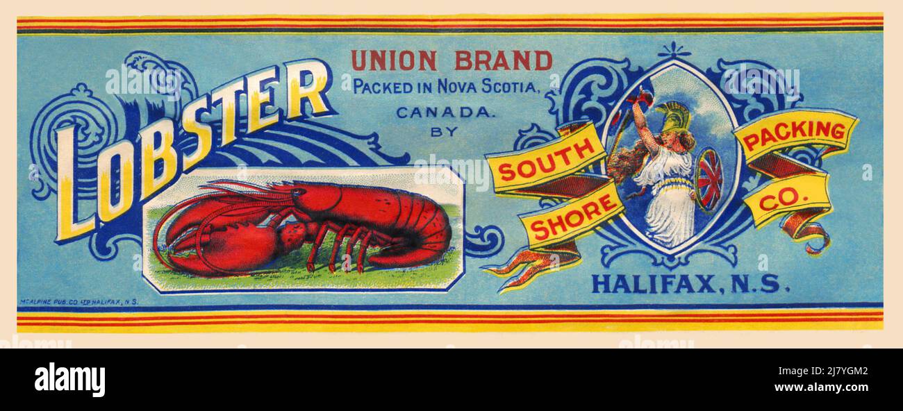 Union Brand Lobster Stock Photo - Alamy