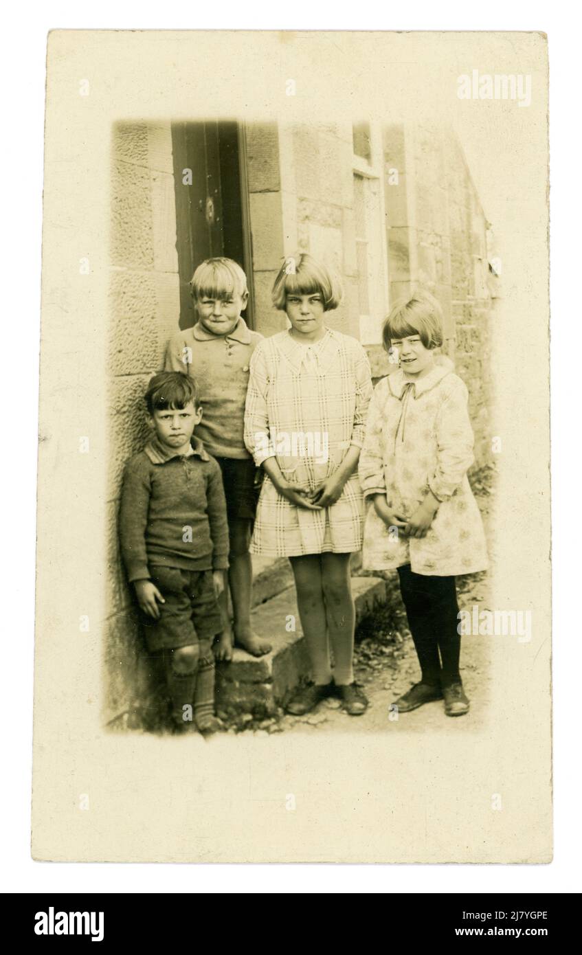 Original 1920's era postcard of working class brothers and sisters ...