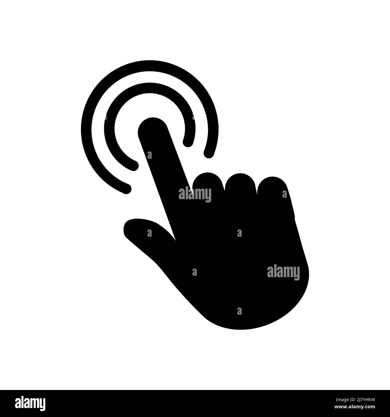 Interaction icon in flat style. Touch symbol Stock Vector Image & Art ...