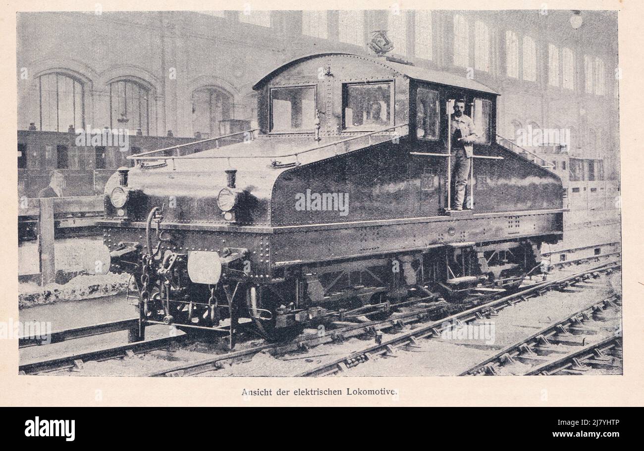 electric locomotive 1900 Stock Photo - Alamy