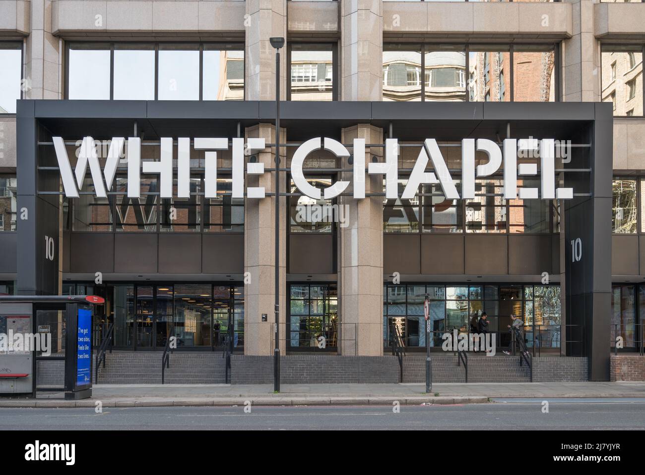 Exterior and main entrance of The White Chapel Building in Whitechapel ...