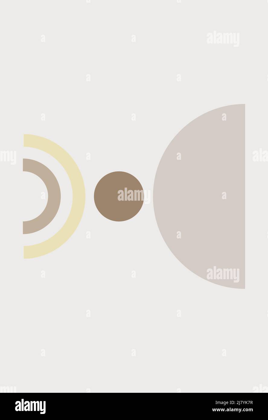 Geometric shapes, with soft shapes. Contrasting colors, graphic design ...