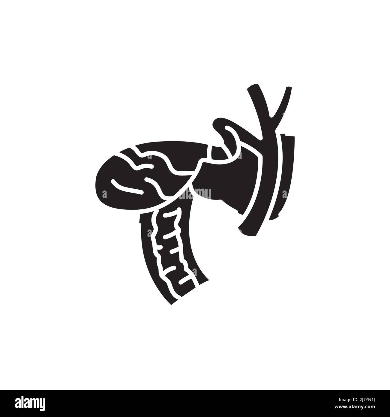 Bile in bladder color line icon. Human diseases. Pictogram for web page ...