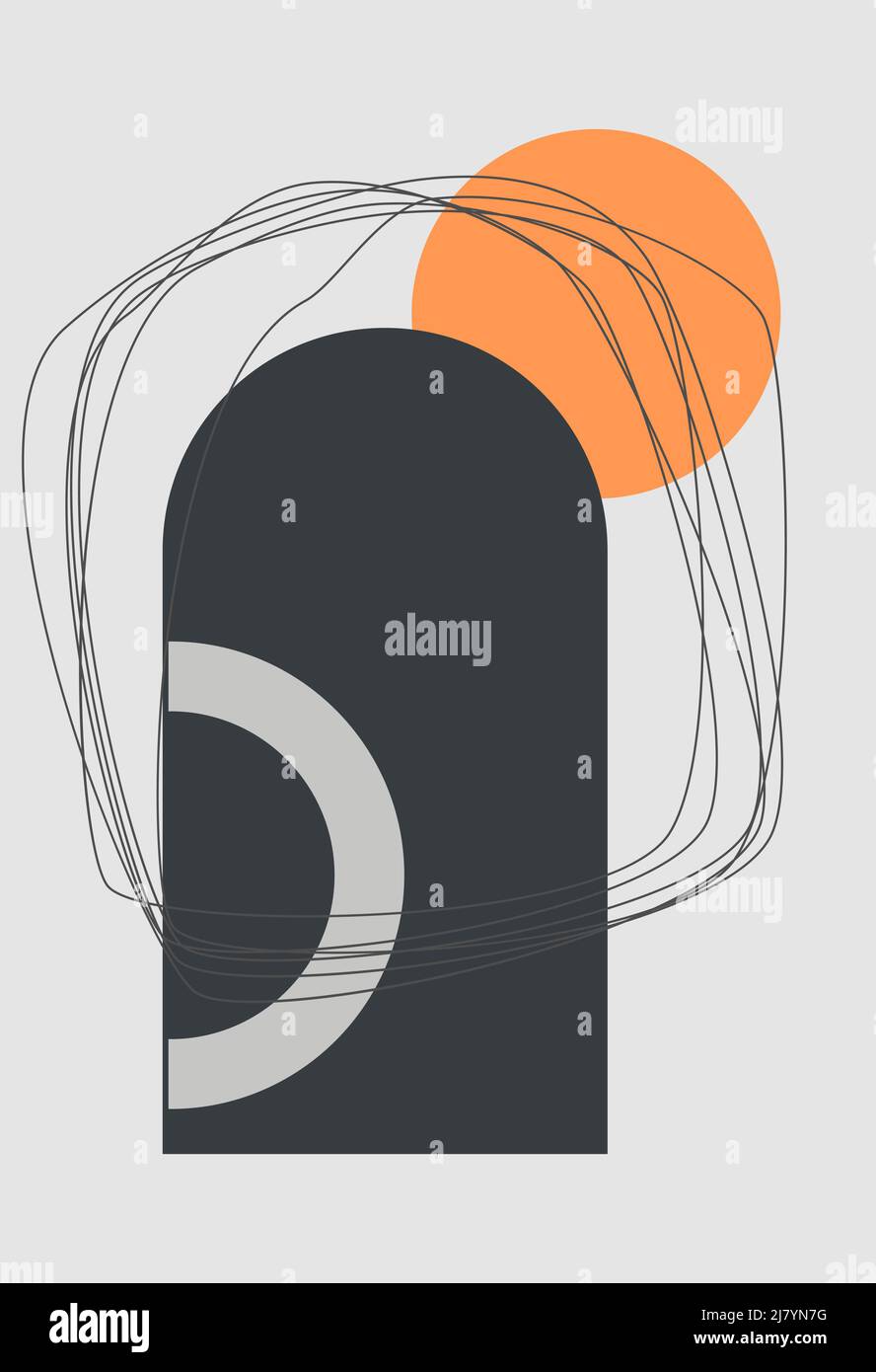 Modern geometric background. Boho style. Geometric shapes with texture ...