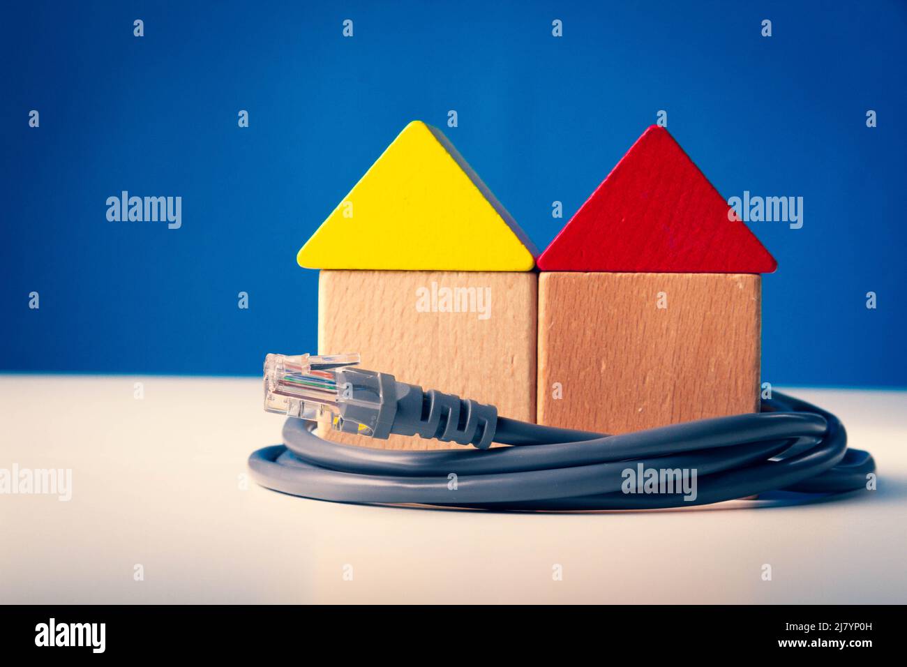 Internet connection to the house. Internet cable and installation of a ...