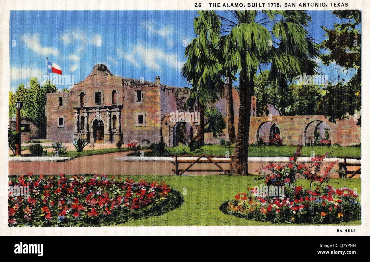 26 The Alamo, built in 1718, San Antonio, Texas Stock Photo - Alamy