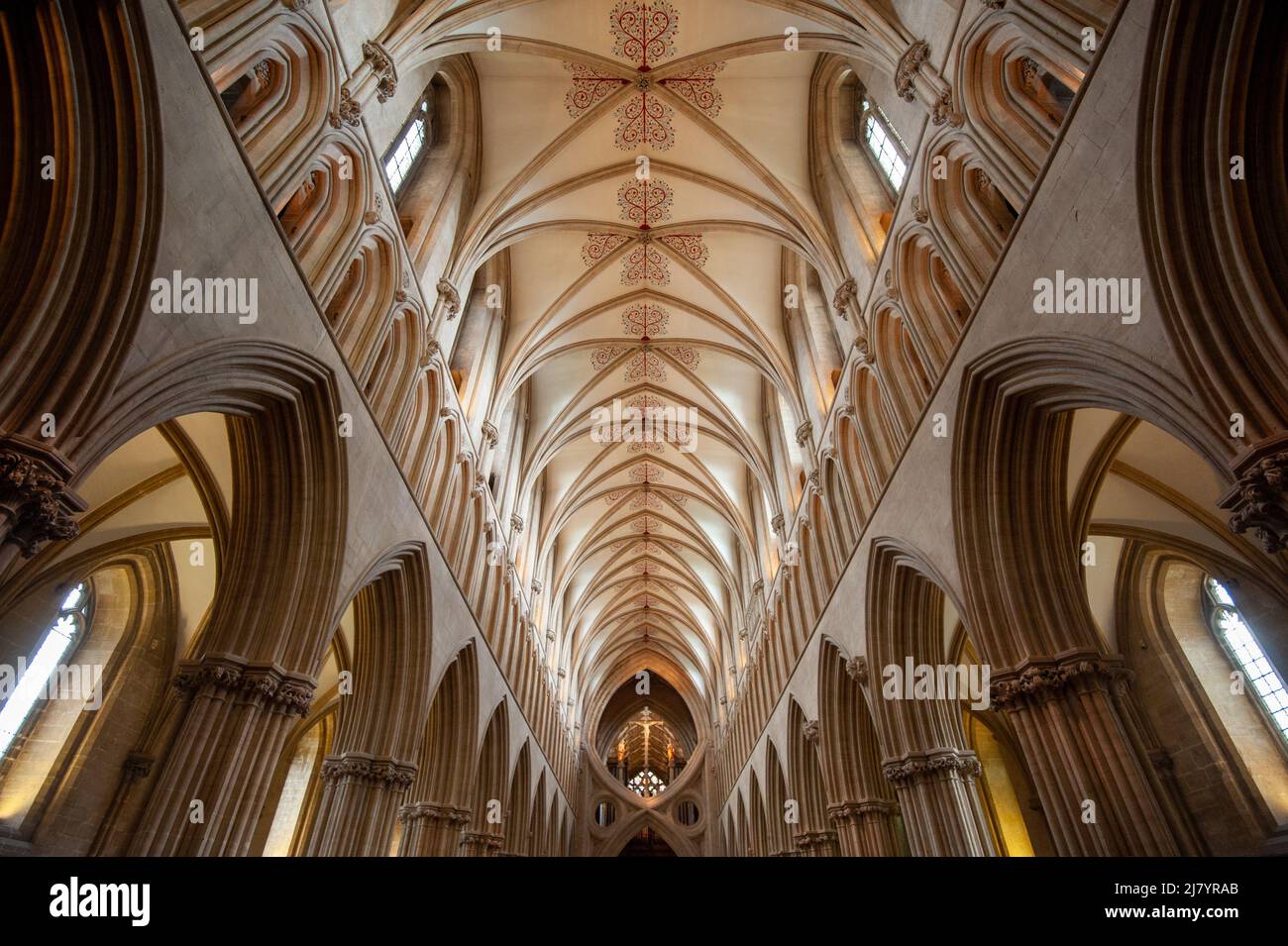 Interior of Wells Cathedral Stock Photo - Alamy