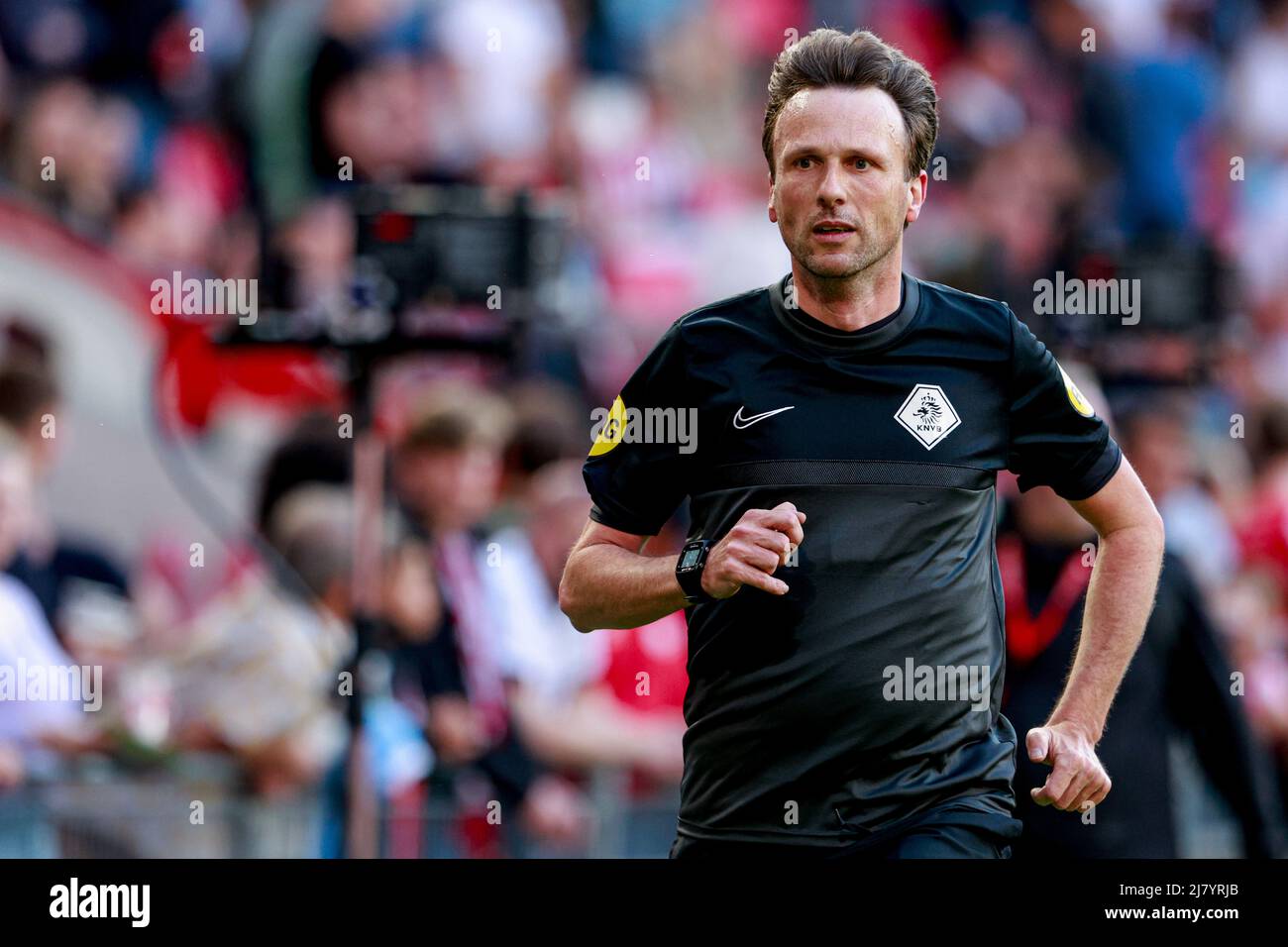 EINDHOVEN, NETHERLANDS - MAY 11: Assistant Referee Bas van Dongen ...