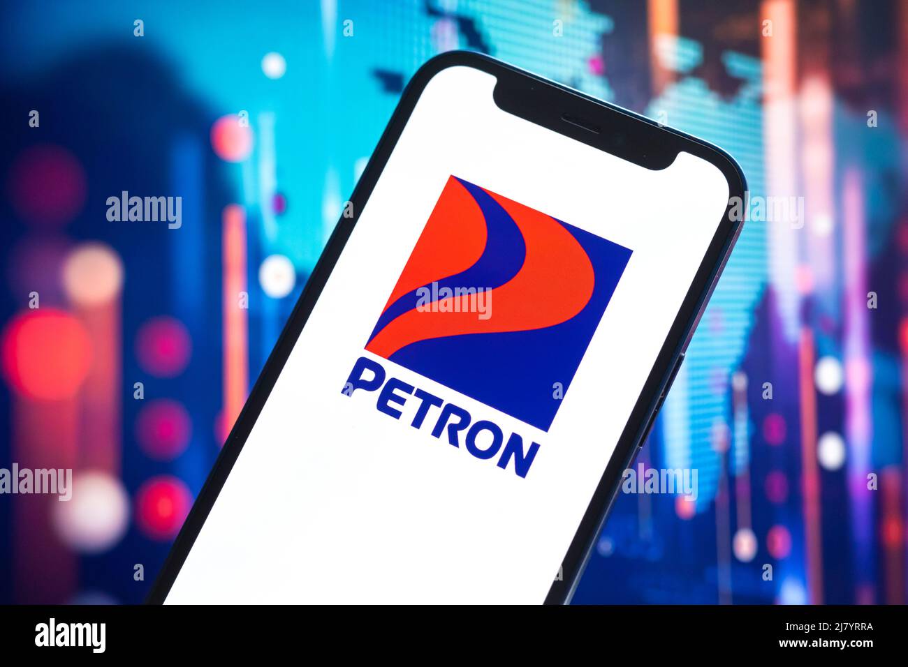 Poltava, Ukraine - May 11, 2022: Petron logo company, gas and oil ...