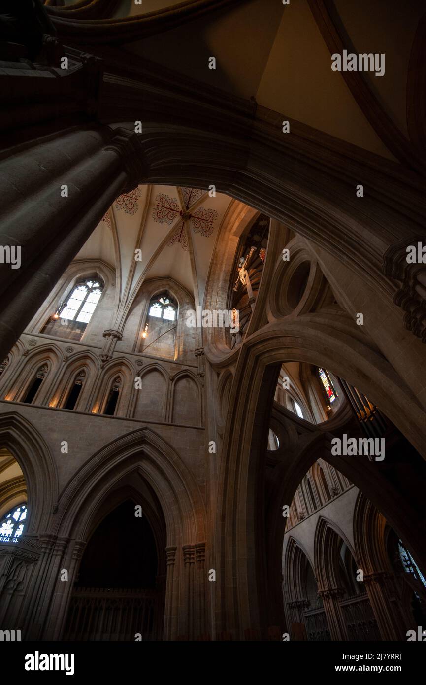 Interior of Wells Cathedral, Somerset Stock Photo - Alamy