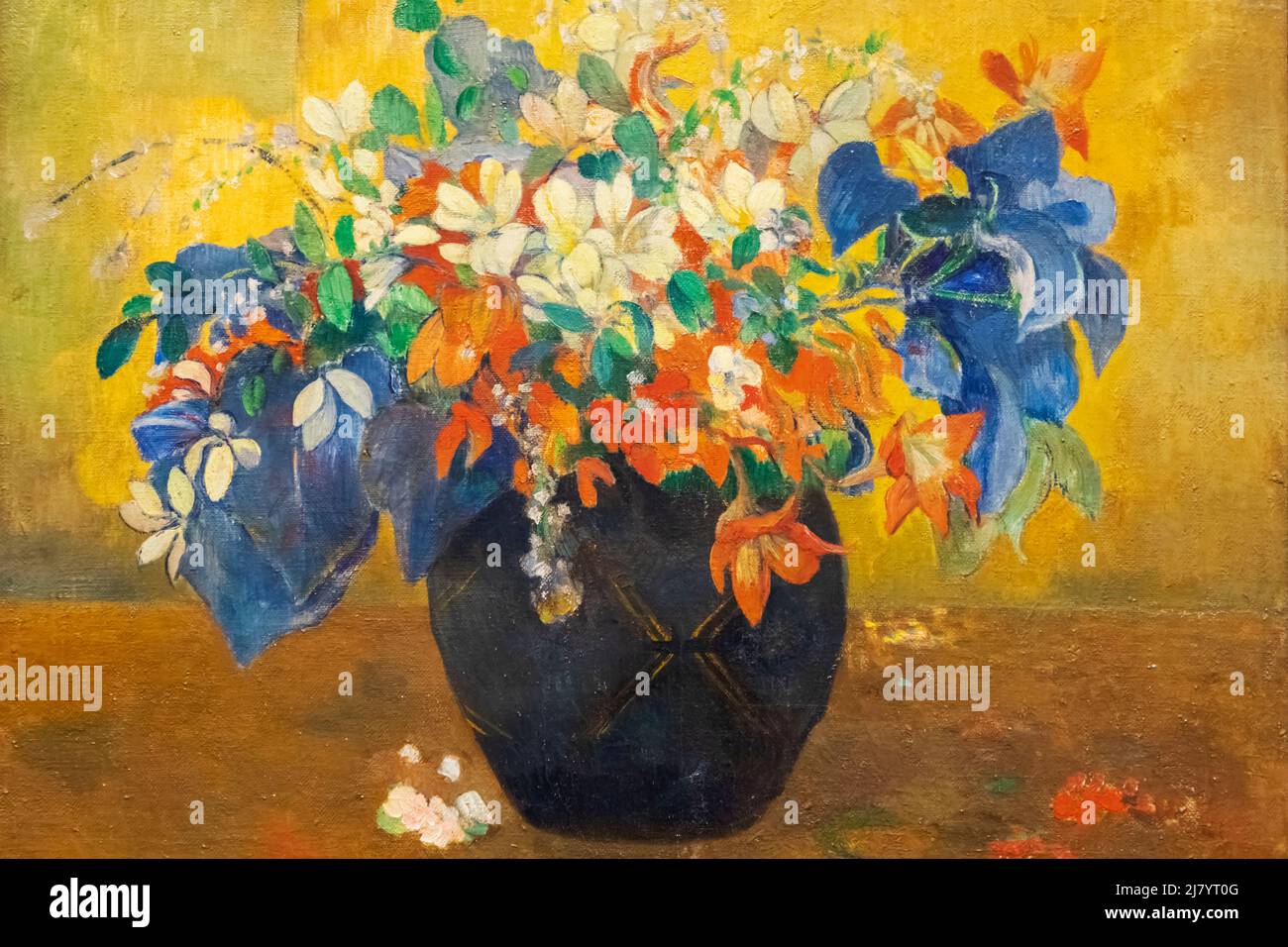 Painting titled "A Vase of Flowers" by Paul Gauguin dated 1896 Stock ...