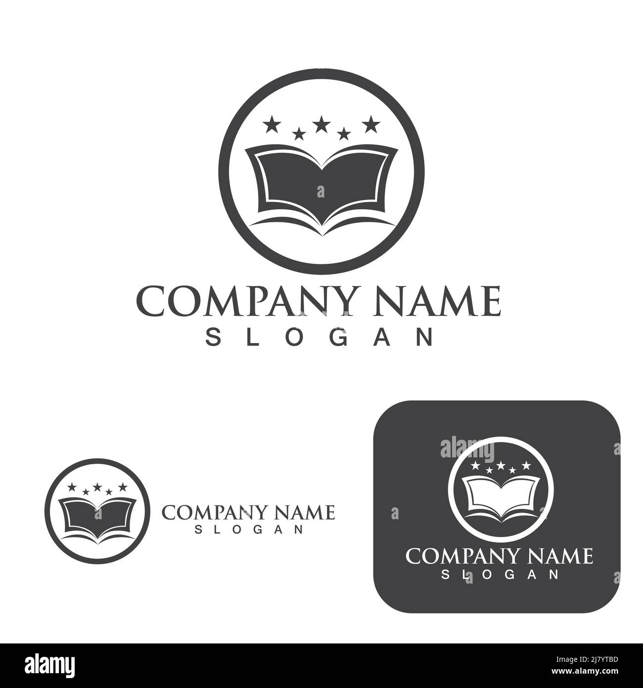 Book reading logo and symbols template icons app Stock Vector Image ...