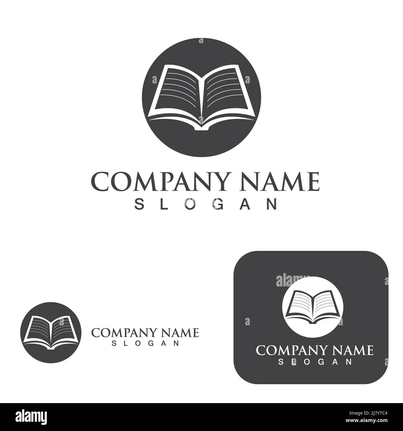 Book reading logo and symbols template icons app Stock Vector Image ...