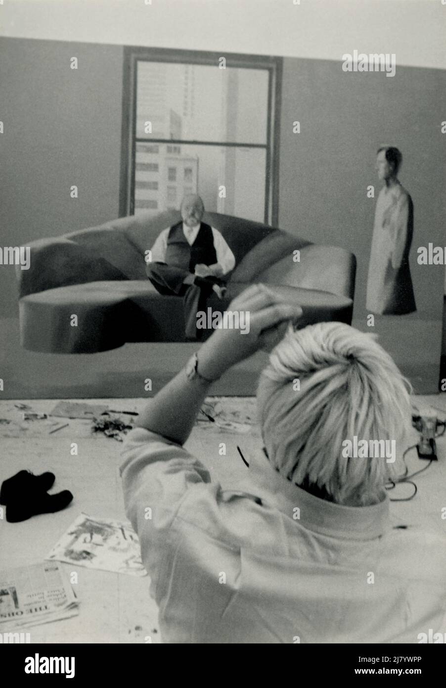 David Hockney in his Studio, 1969 Stock Photo - Alamy