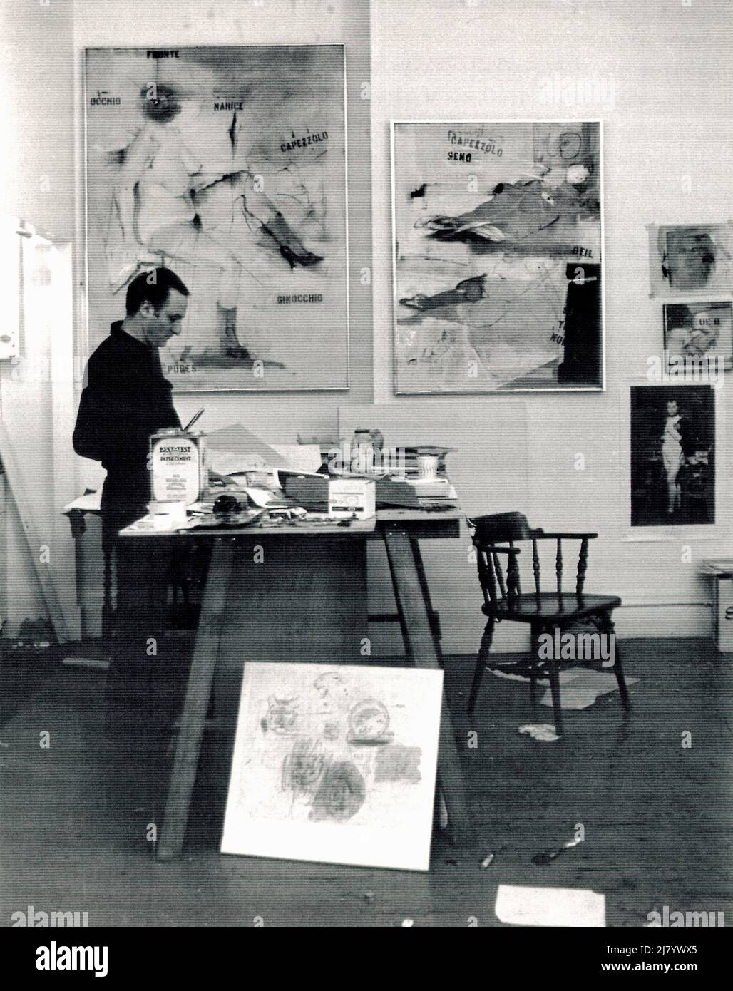 Larry Rivers in His Studio, 1964 Stock Photo - Alamy
