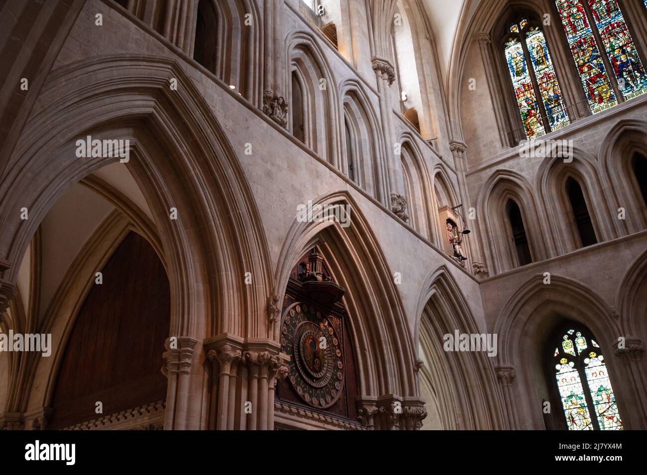 Interior of Wells Cathedral, Somerset Stock Photo - Alamy