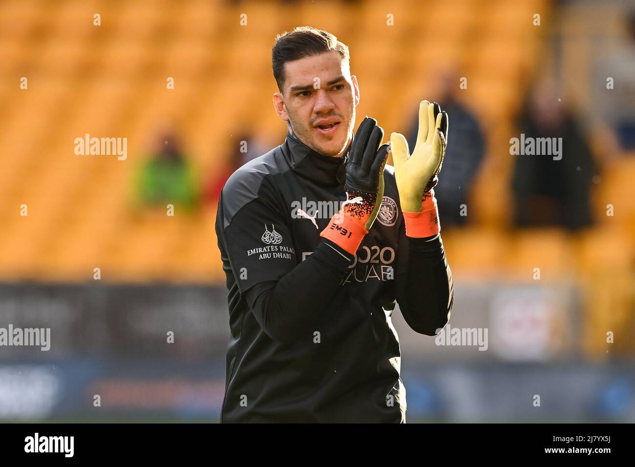 Ederson #31 of Manchester City during the pre-game warmup in, on 5/11 ...