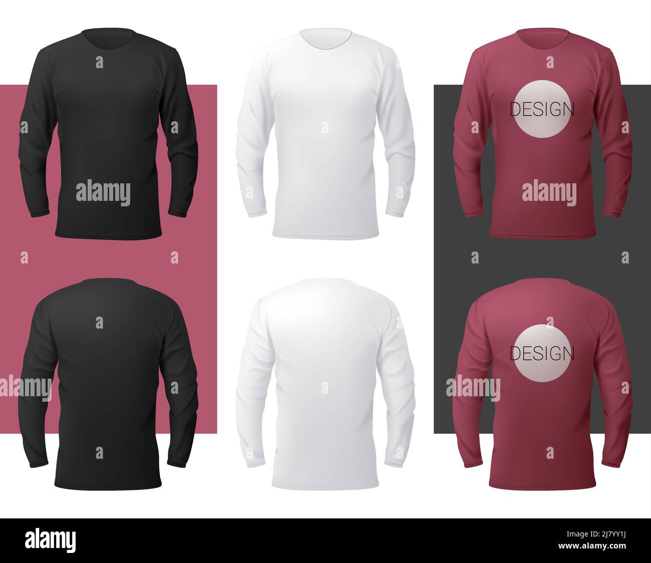 Vector long sleeve shirt in mesh gradient style Stock Vector Image ...