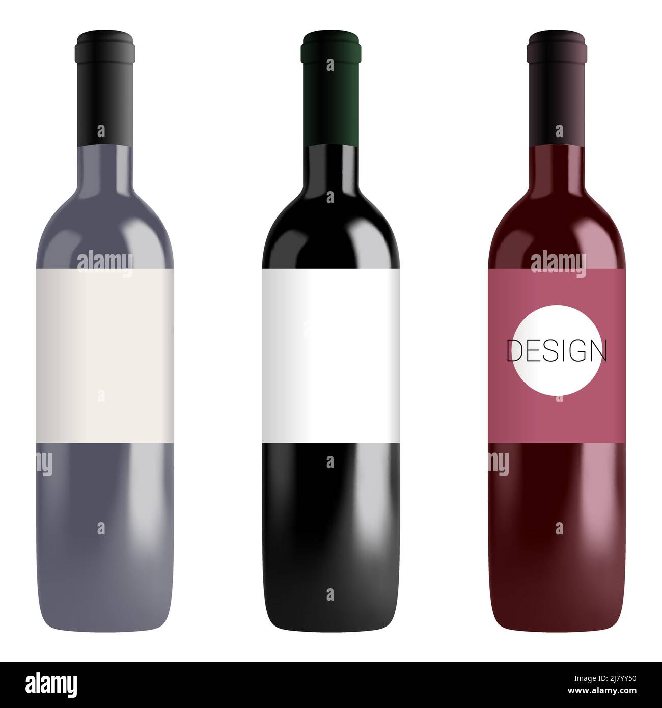 Gradient bottle mockup Stock Vector Images - Alamy