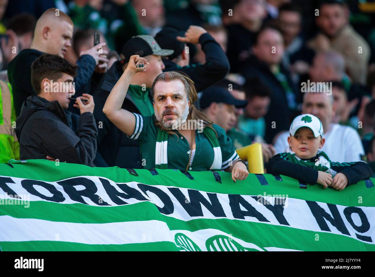 A celtic fan with a football mask hi-res stock photography and images ...