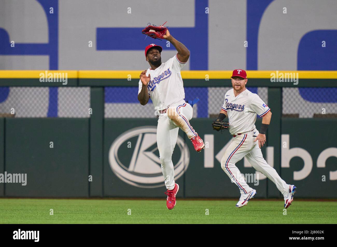 Dallas TX, USA. 10th May, 2022. Texas centerfielder Adolis Garcia (53 ...